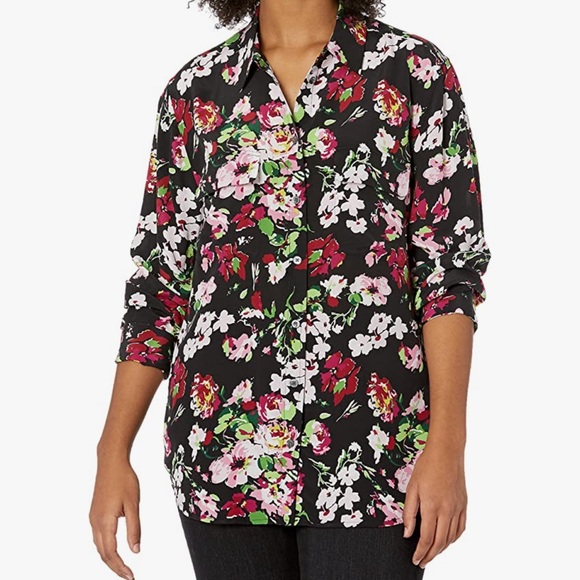 Equipment | Tops | Equipment Femme Signature Floral Print Silk Blouse ...
